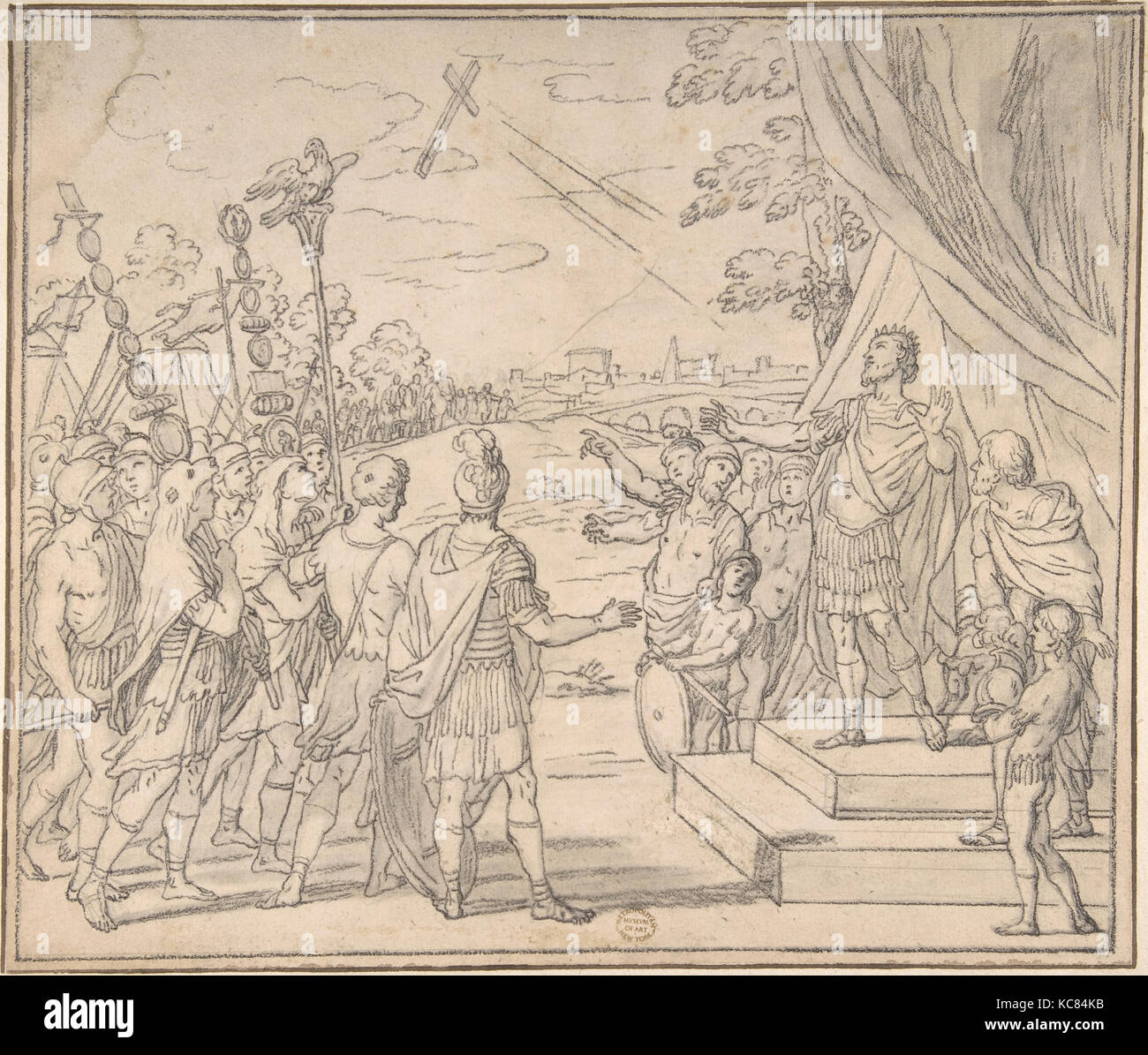 Vision of Constantine, copy after a drawing by Giacinto Gimignani ...