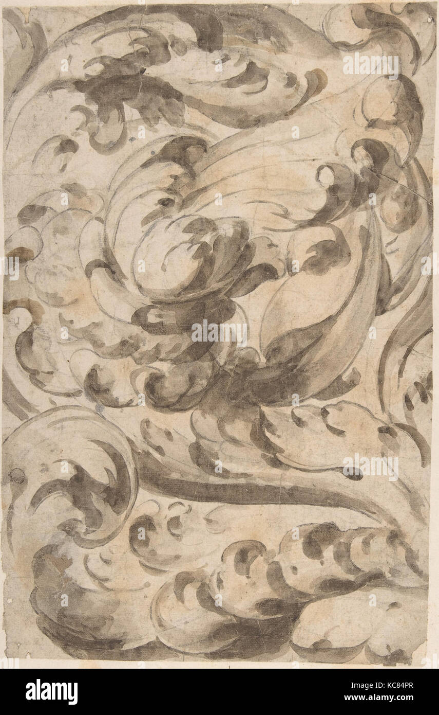 Overall Pattern of Acanthus Scrolls, Anonymous, Italian, 17th century ...