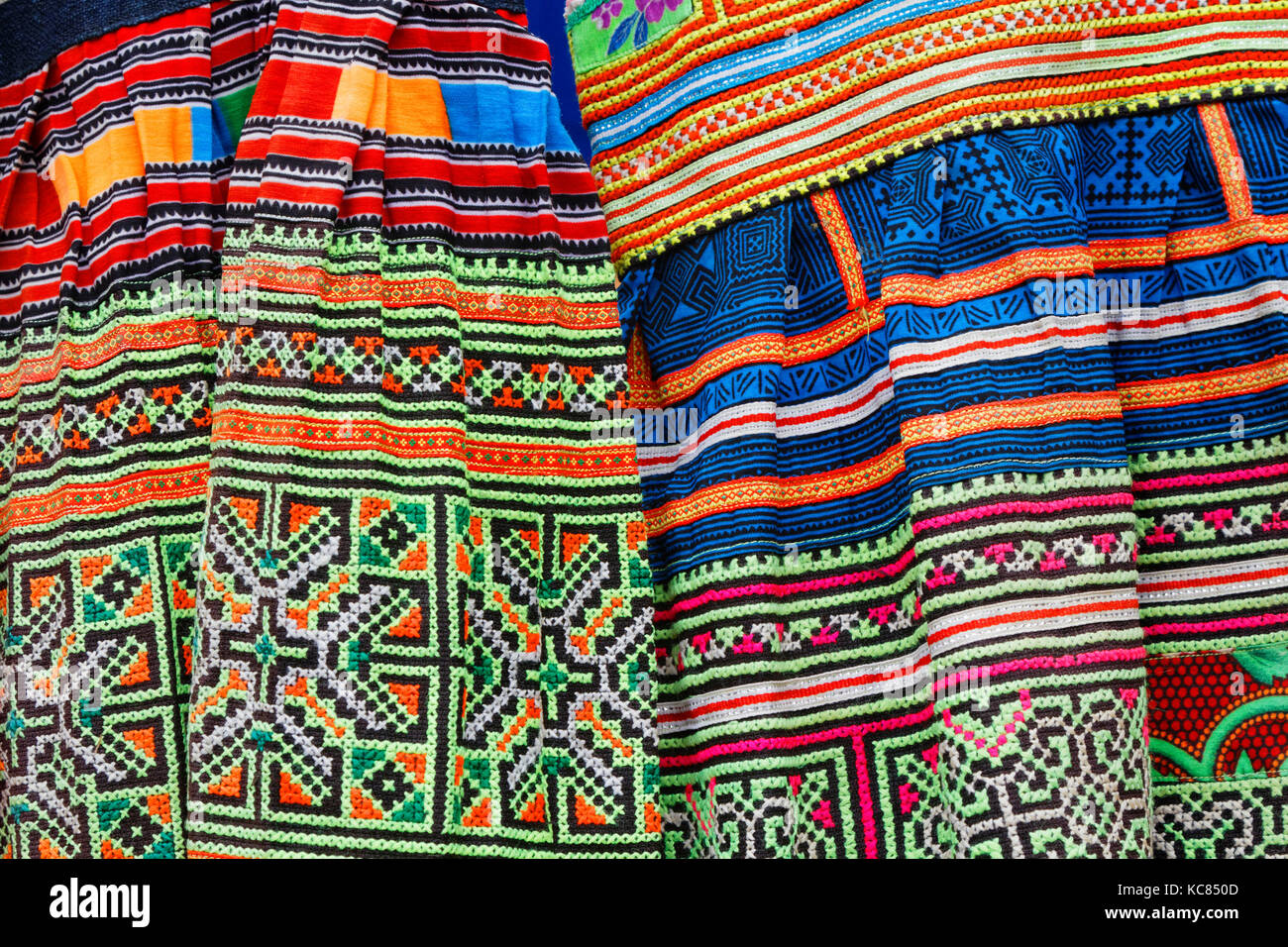 Vietnamese traditional fabrics Stock Photo - Alamy
