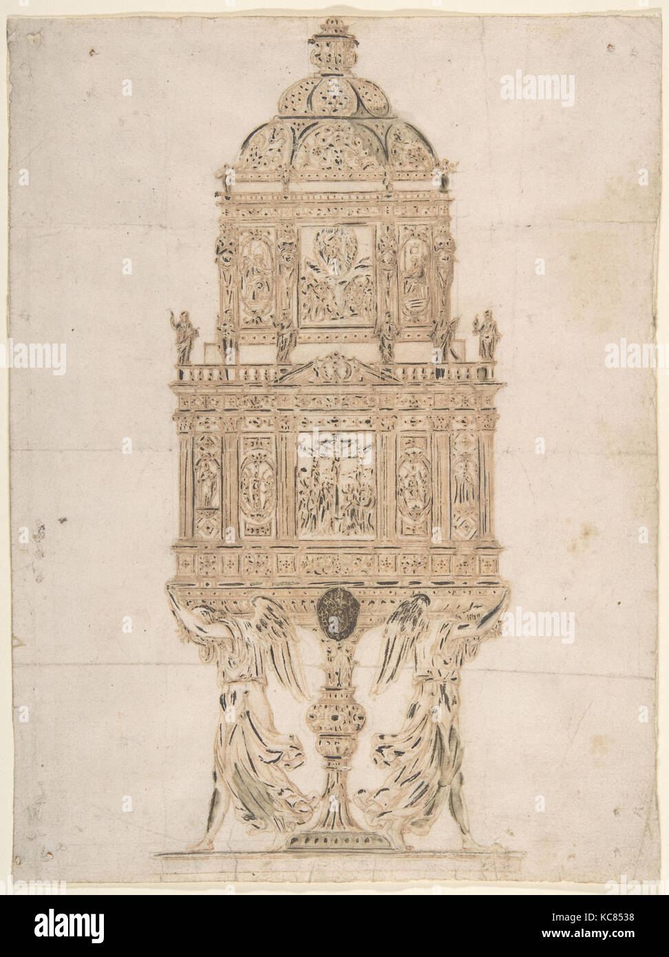 Design for a Ciborium, Anonymous, Italian, 17th century Stock Photo - Alamy