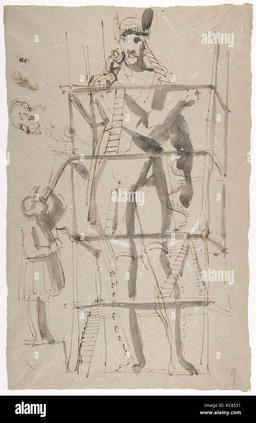 Sculptor at Work on a Colossal Statue, Carl August Ehrensvärd, mid-18th ...