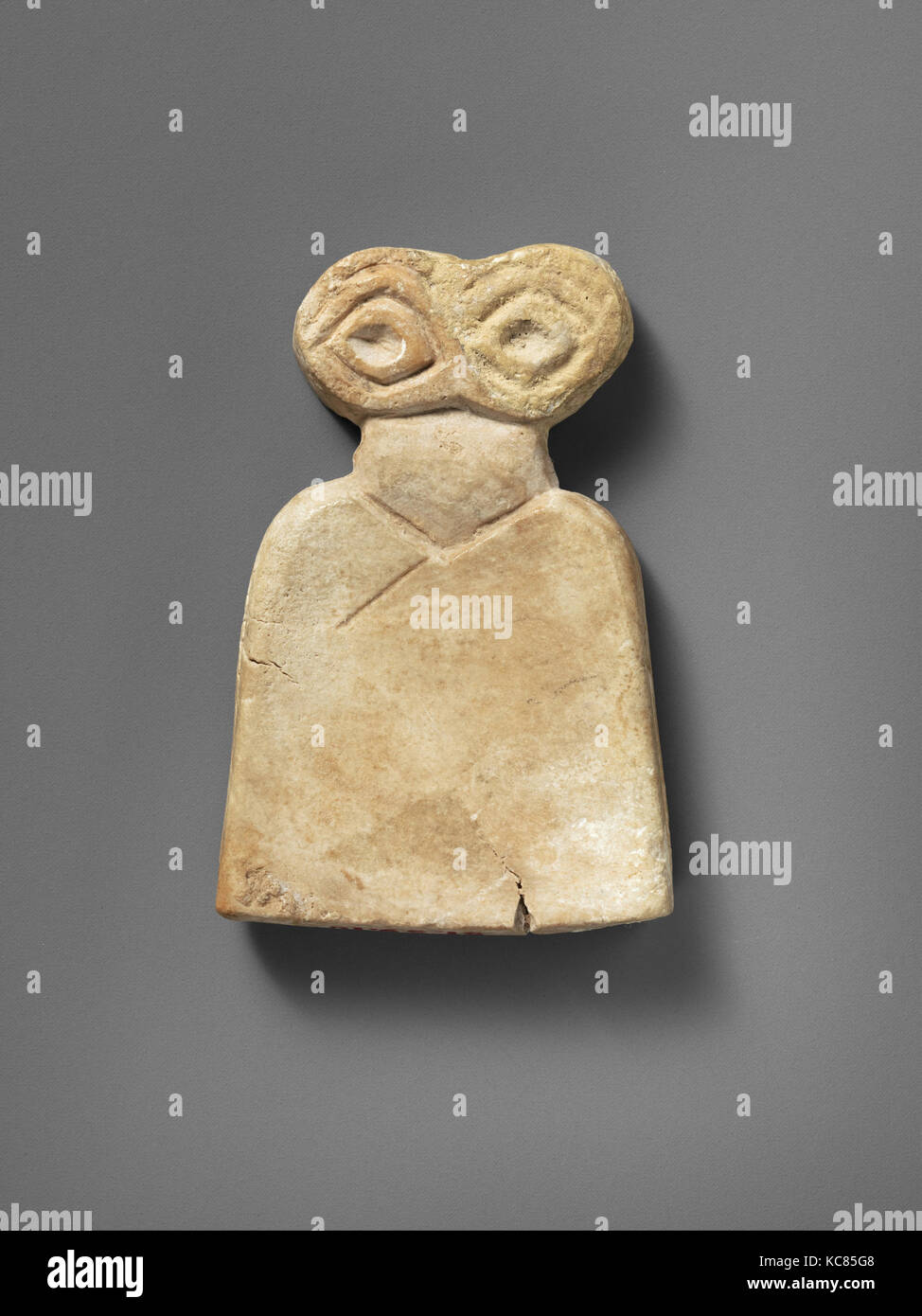 Eye idol, Middle Uruk, ca. 3700–3500 B.C., Syria, Tell Brak, Gypsum ...