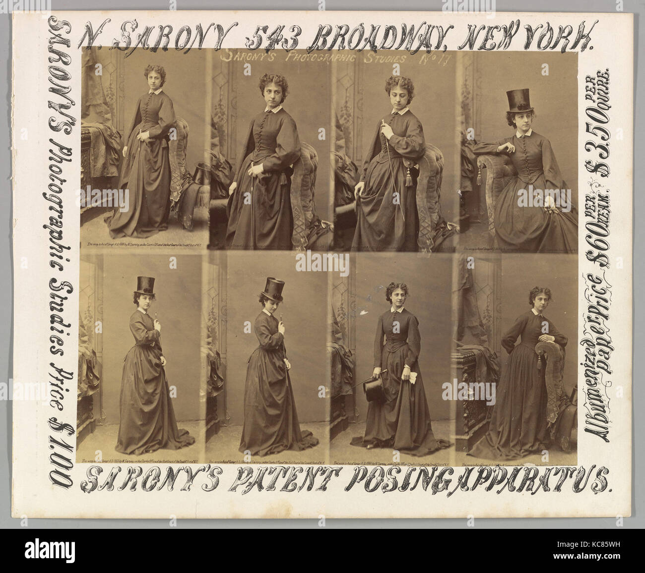 Advertisement for Sarony's Photographic Studies, Napoleon Sarony, 1880s ...