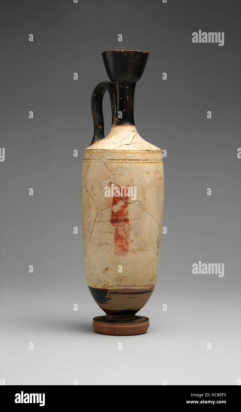 Lekythos, Classical, ca. 420 B.C., Greek, Attic, Terracotta; white ...