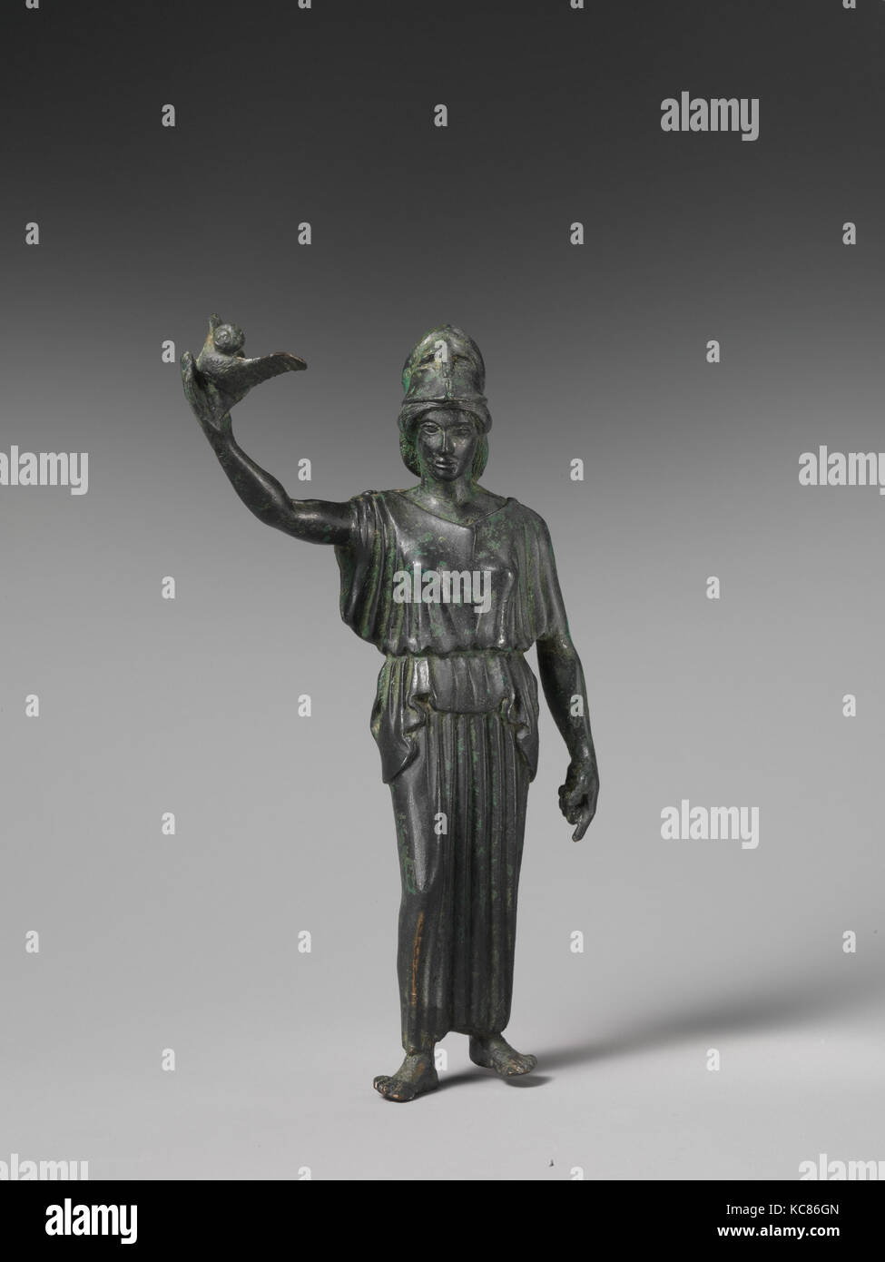 Bronze statuette of Athena flying her owl, ca. 460 B.C Stock Photo - Alamy