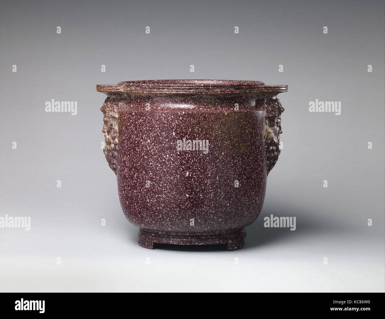 Porphyry vessel with bearded masks, ca. late 1st century B.C.‒early 2nd ...