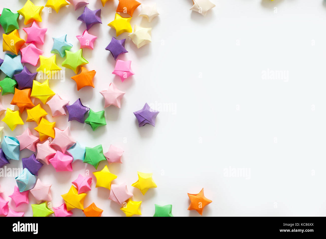 Origami stars background Stock Photo - Alamy