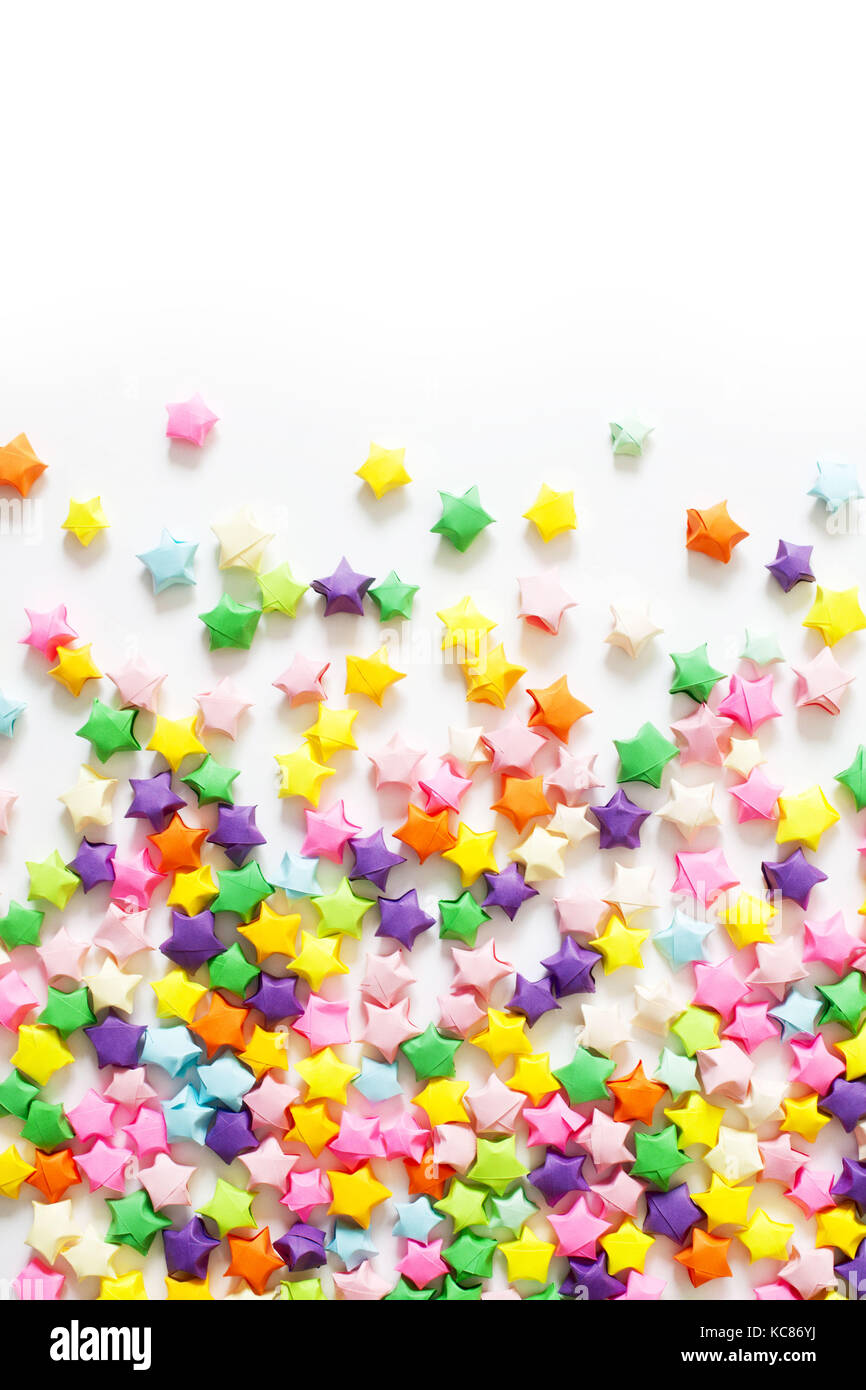 Origami stars background Stock Photo - Alamy