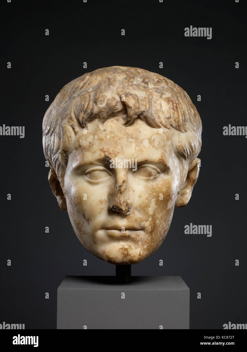 Marble portrait of the emperor Augustus, ca. A.D. 14–37 Stock Photo - Alamy