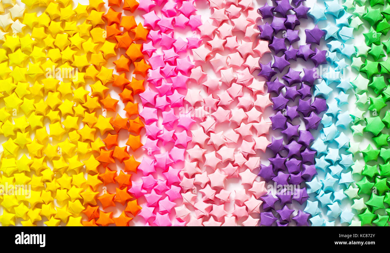 Origami stars background Stock Photo - Alamy
