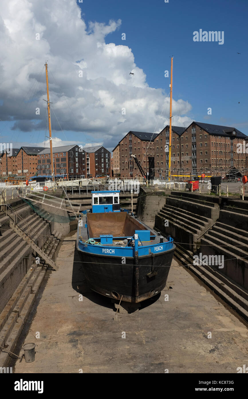 Thompson River Transport motorised barge "Perch" in drydock at ...