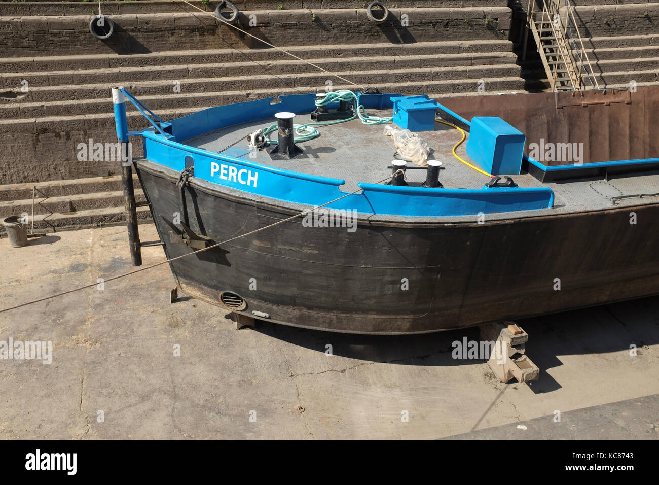Thompson River Transport motorised barge "Perch" in drydock at ...