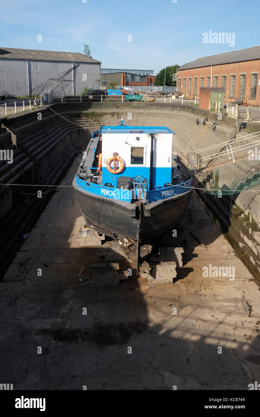Thompson River Transport motorised barge "Perch" in drydock at ...
