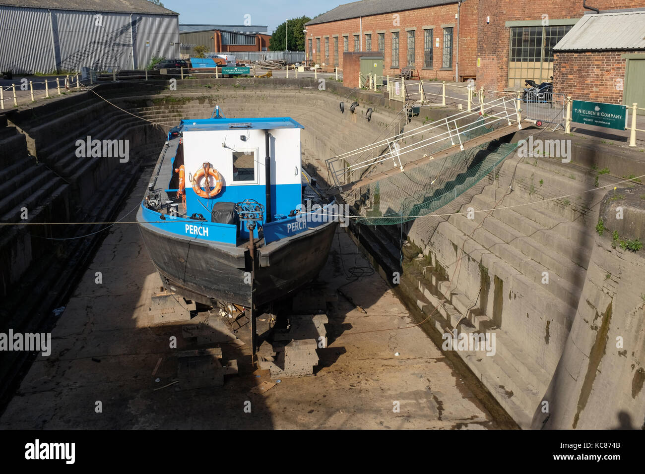 Thompson River Transport motorised barge "Perch" in drydock at ...