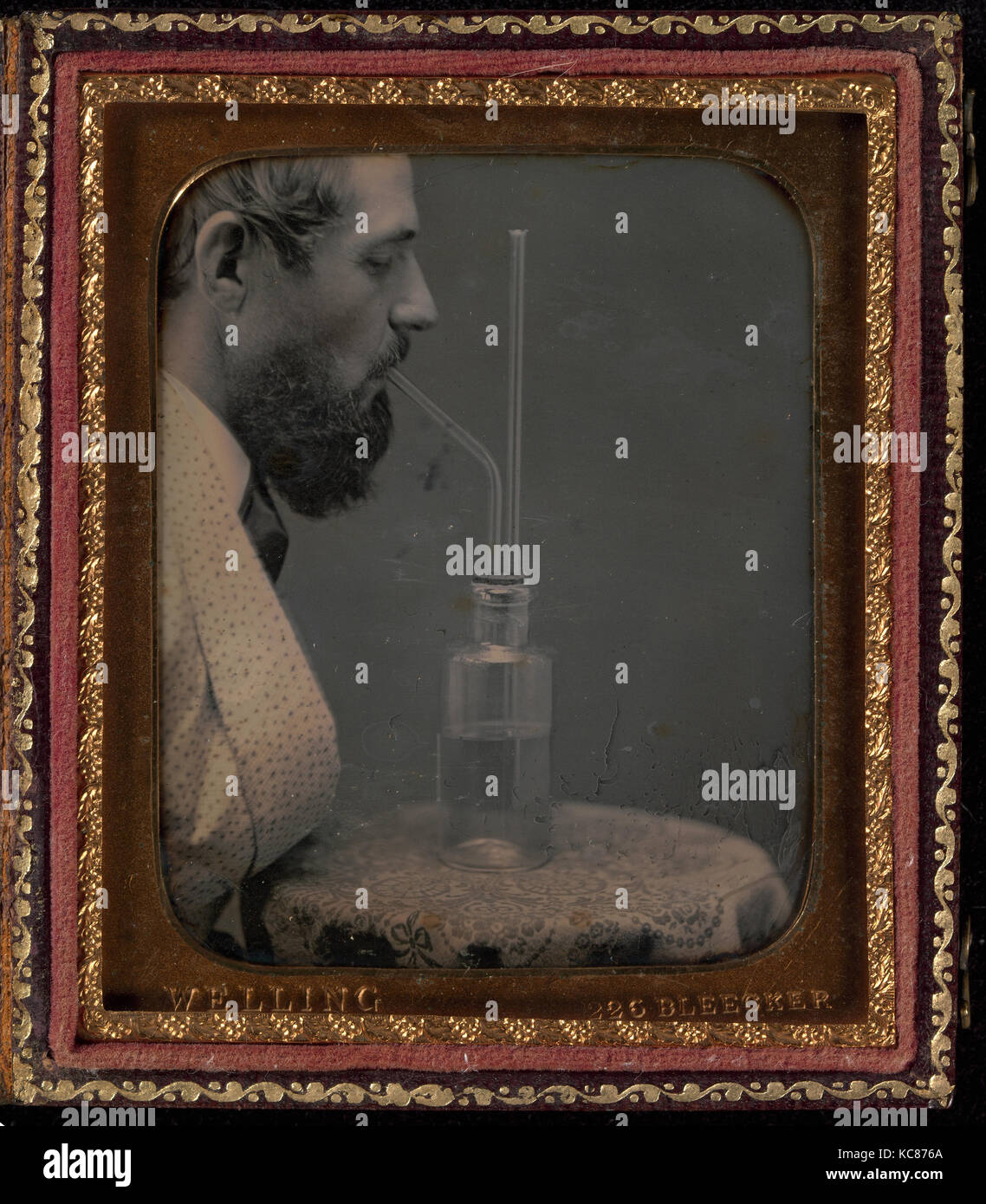 James Hyatt Inhaling Chlorine Gas, Peter Welling, 1850–55 Stock Photo ...