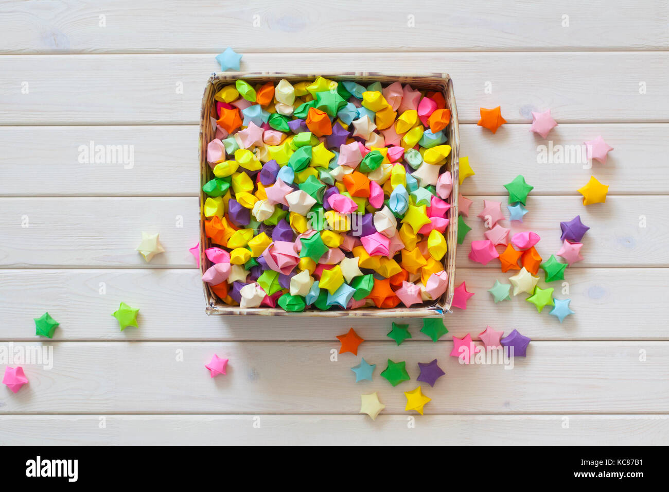 Origami stars background Stock Photo - Alamy