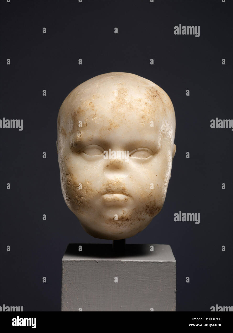 Marble head of a baby, 1st century B.C.–1st century A.D Stock Photo - Alamy