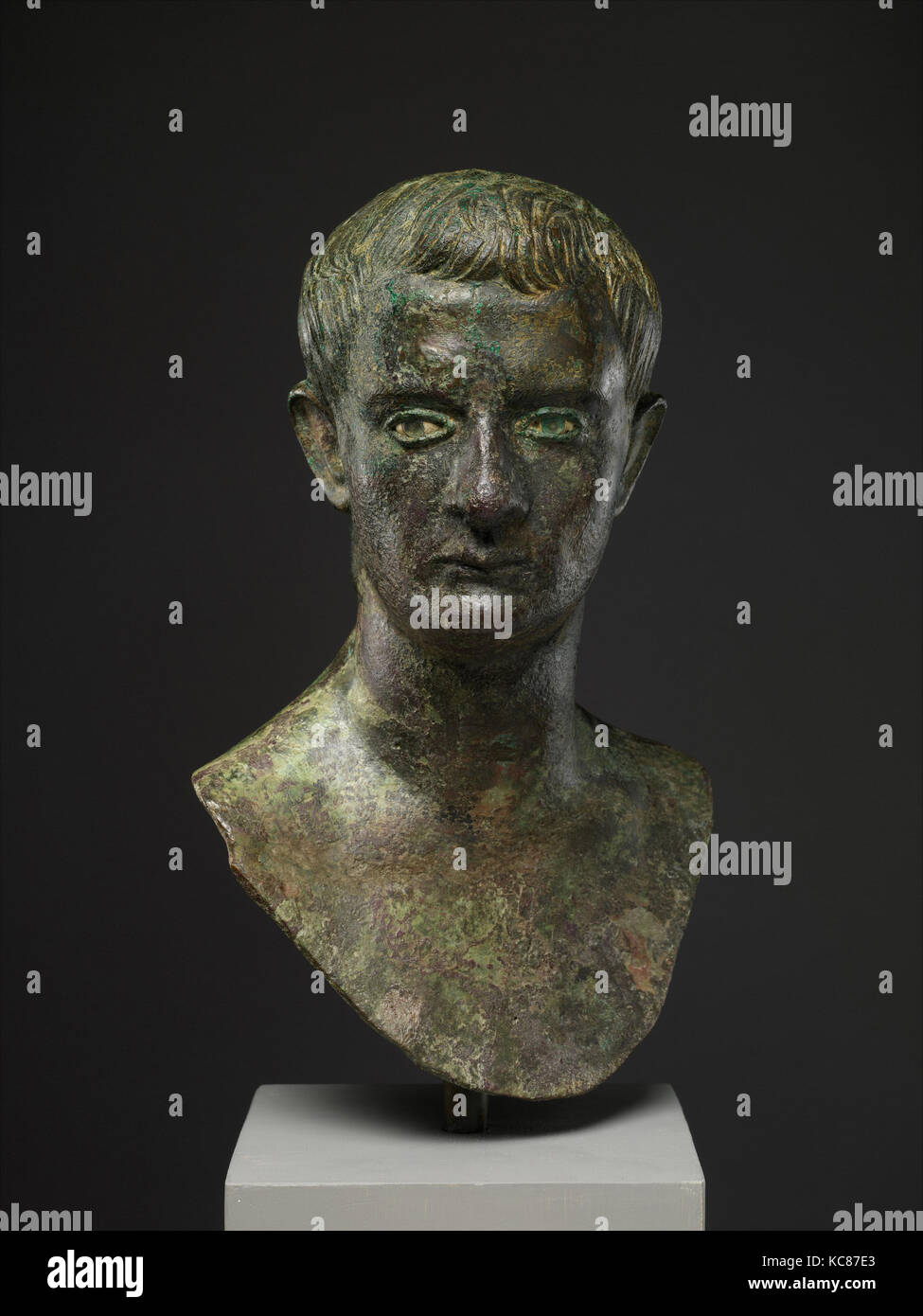 Bronze portrait bust of the emperor Gaius (Caligula), ca. A.D. 37–41 ...