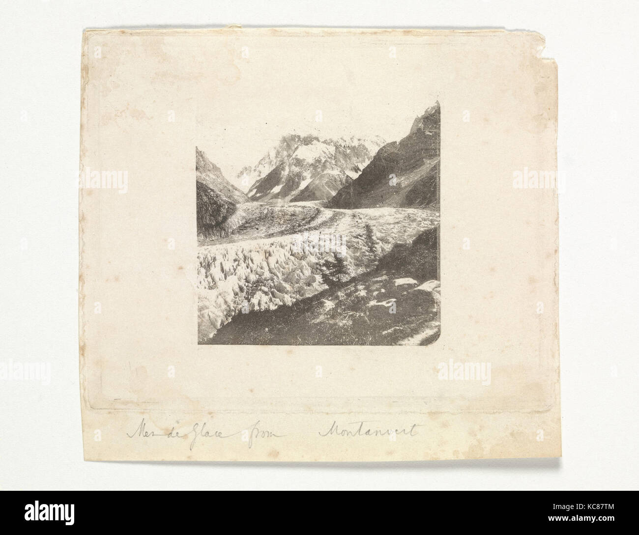 Mer de Glace from Montanvert, William Henry Fox Talbot, 1852 Stock ...