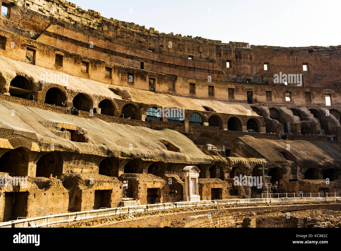Rome, Italy - August 31, 2017 - Interior of the Colosseum, Rome. Also ...