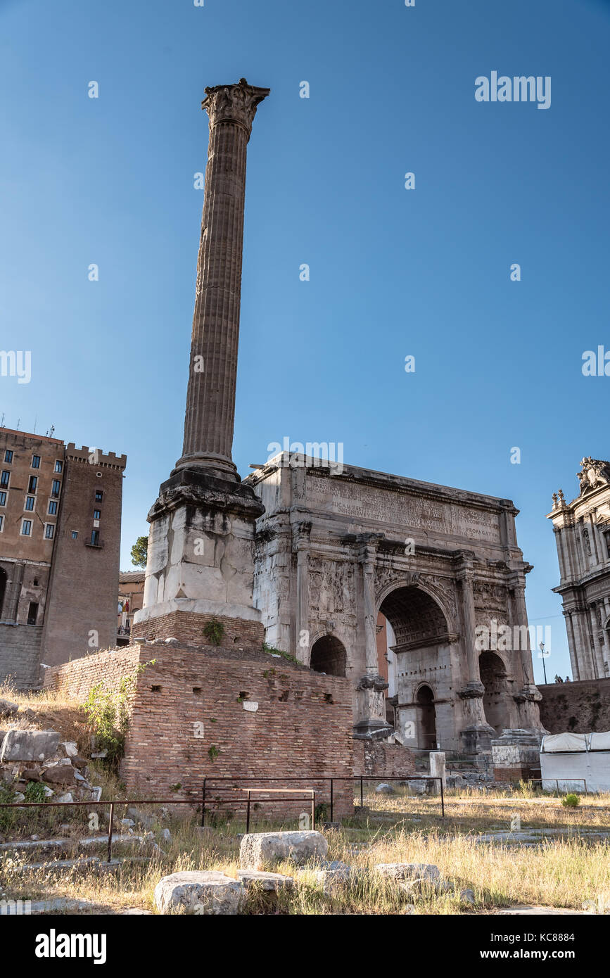 View of Forum of Rome Stock Photo - Alamy