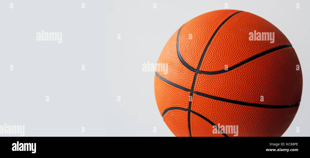 Sport and recreation, basketball on gray background Stock Photo - Alamy