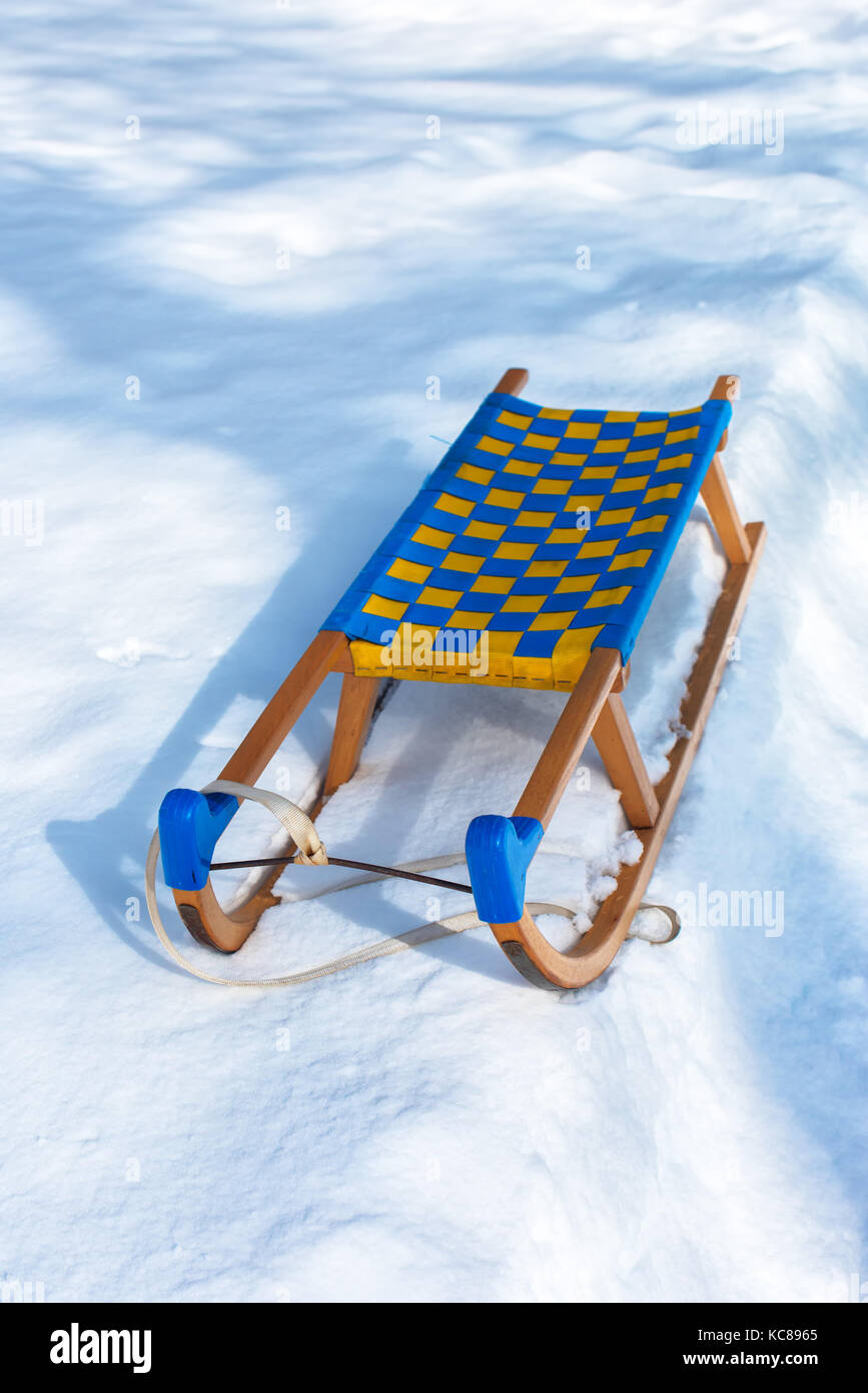 Wooden sled hi-res stock photography and images - Alamy