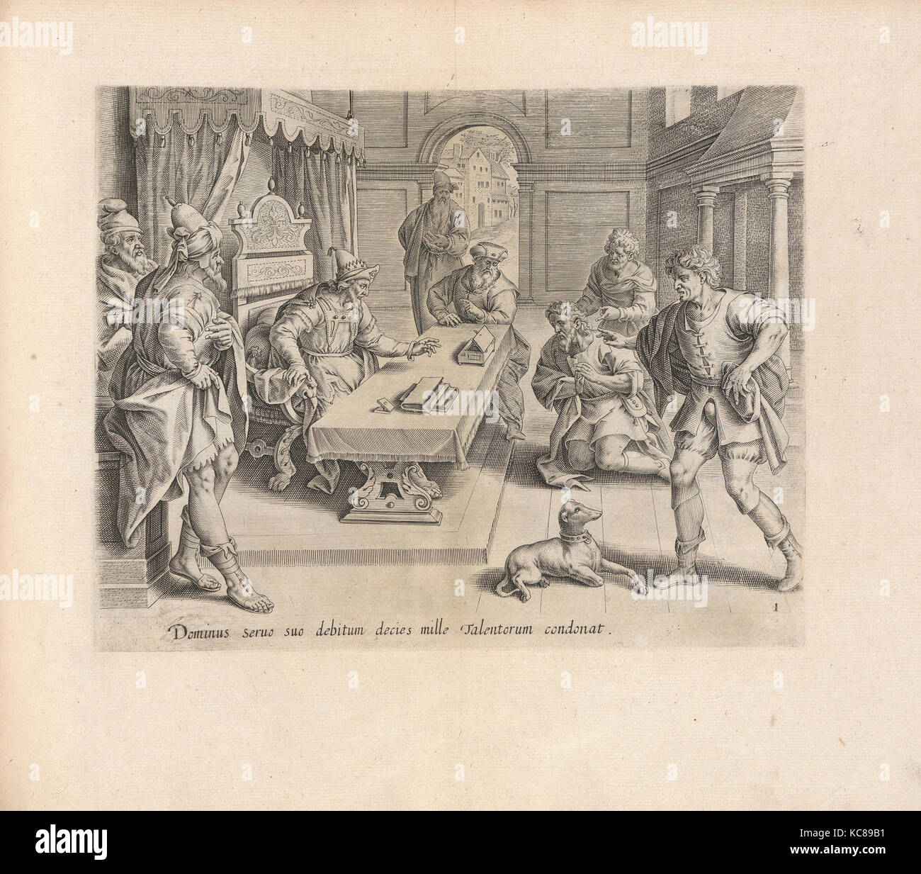 Drawings and Prints, Book Print, The King Cancelling his Servant's Debt ...