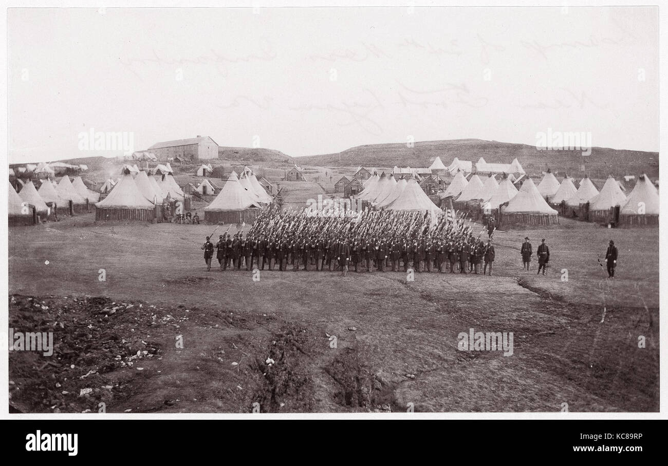 Camp of 34th Massachusetts Infantry near Fort Lyon, Virginia, 1861–65 ...