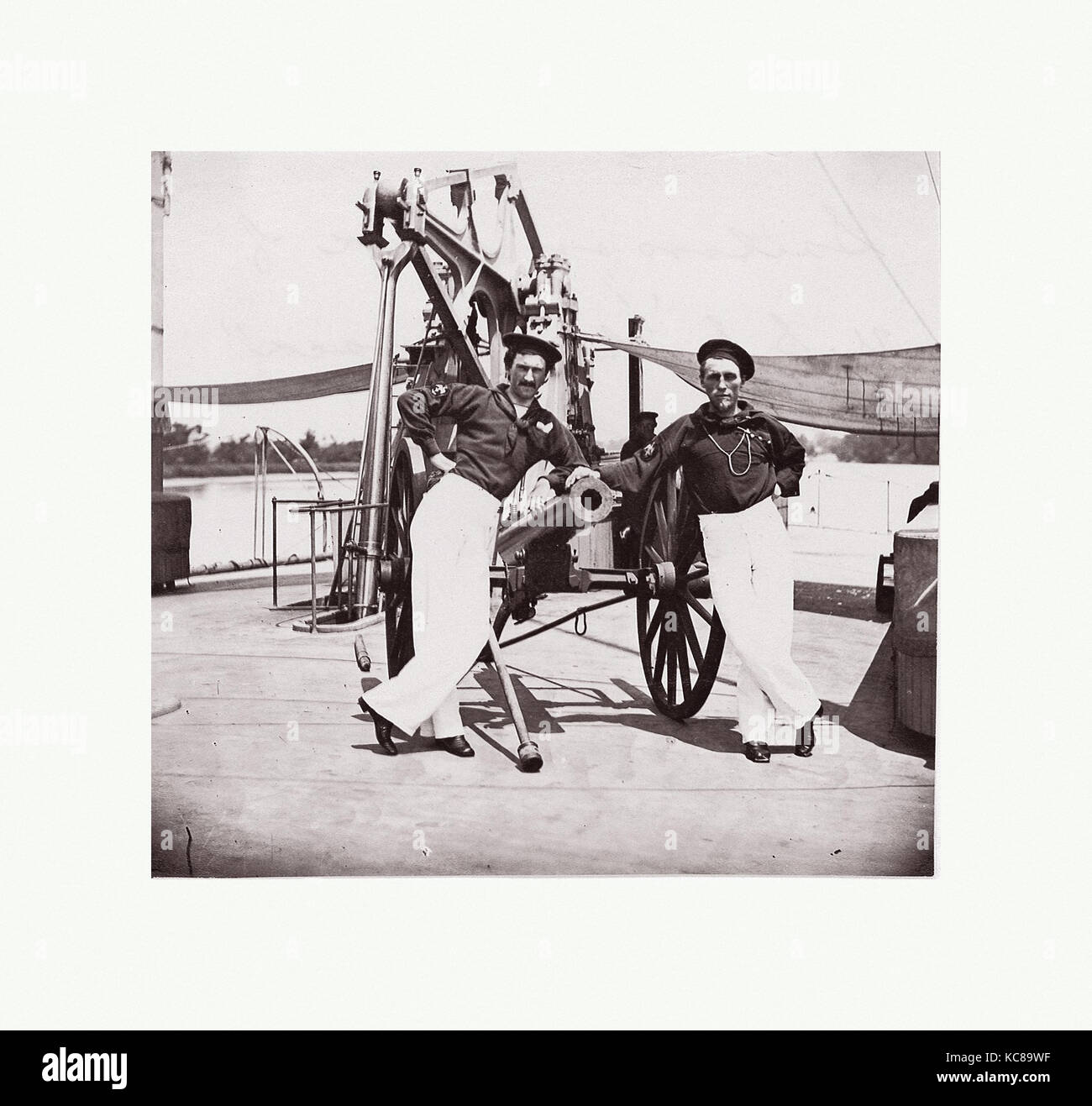 Officers of U.S.S. Hunchback, 1861–65, Albumen silver print from glass ...