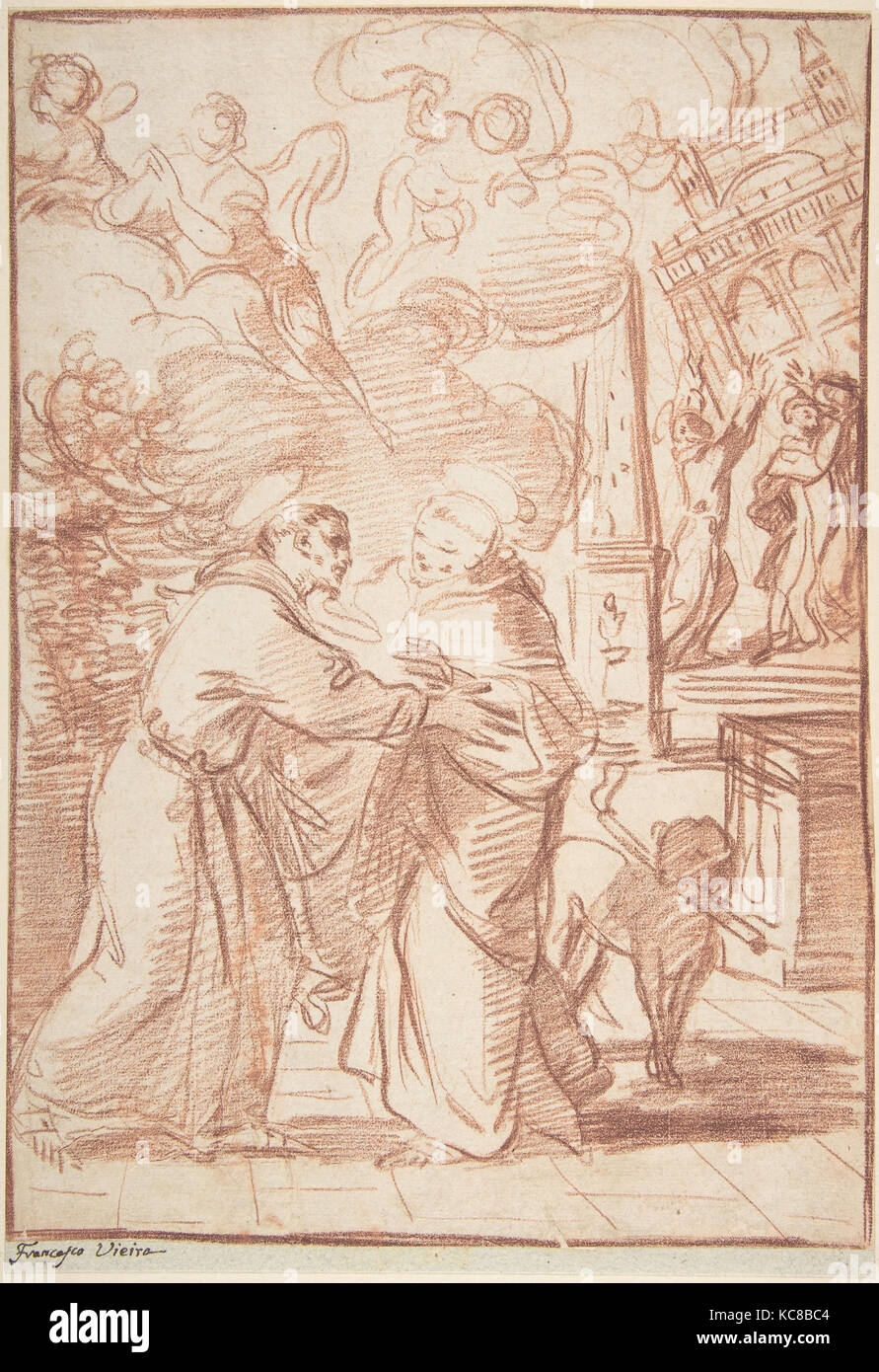 Saint Francis Meeting Saint Dominic, Francisco Vieira de Mattos, 1699 ...