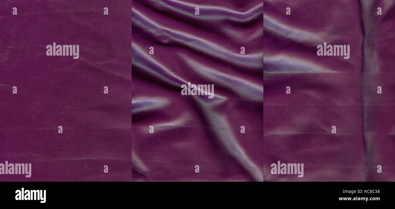 Set of violet leather textures for background Stock Photo - Alamy