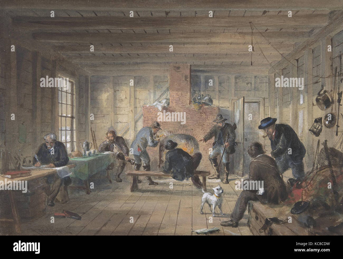 Telegraph House, Trinity Bay, Newfoundland: Interior View of the Mess ...