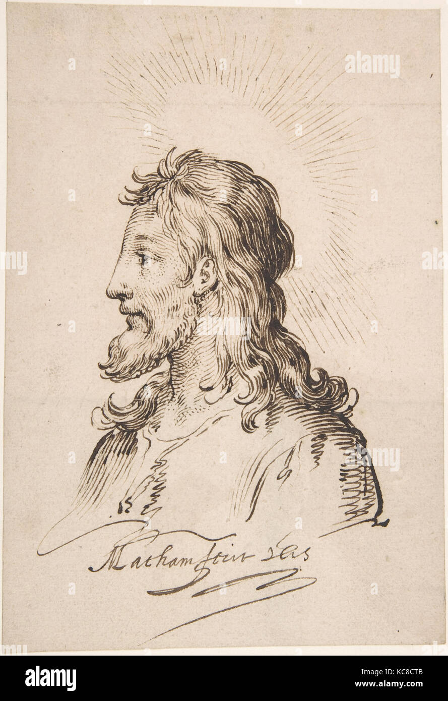 Head of Christ, Jacob Matham, late 16th–early 17th century Stock Photo ...