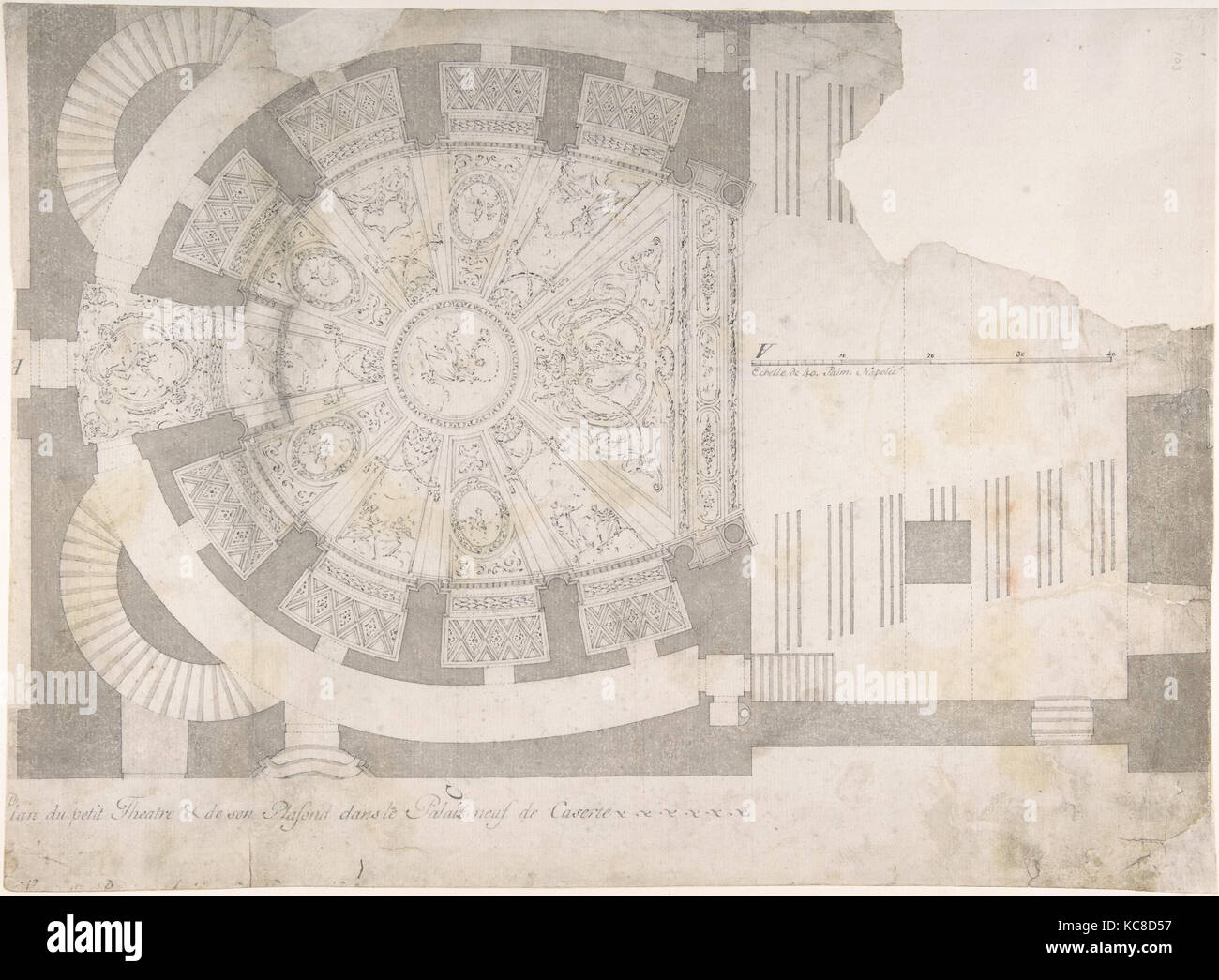 Projection of Ceiling Over Plan of the Small Theater in the Palace at ...