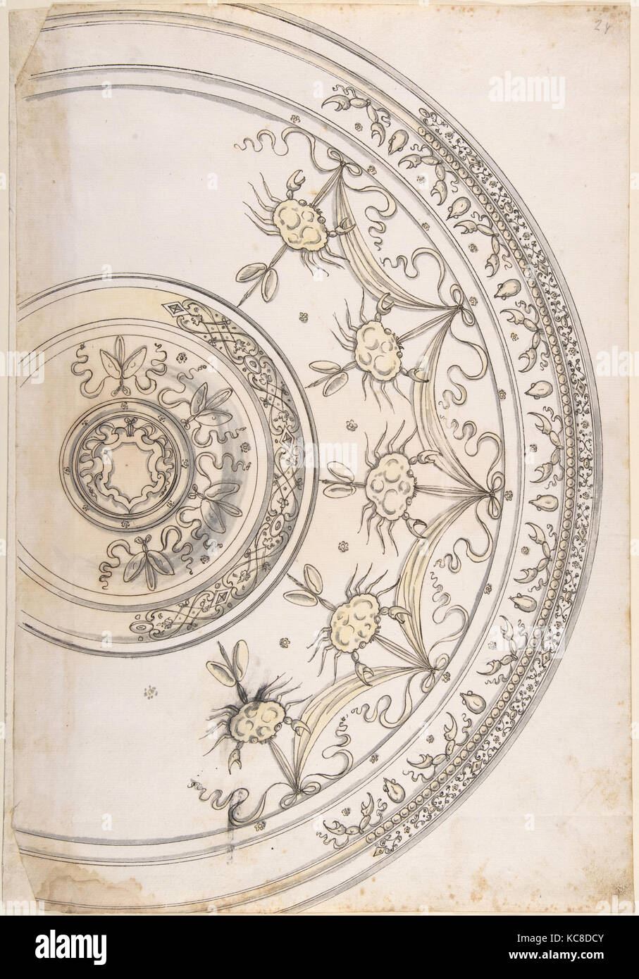 Design for Silver Plate Decorated with Crabs, Erasmus Hornick, 16th century Stock Photo - Alamy