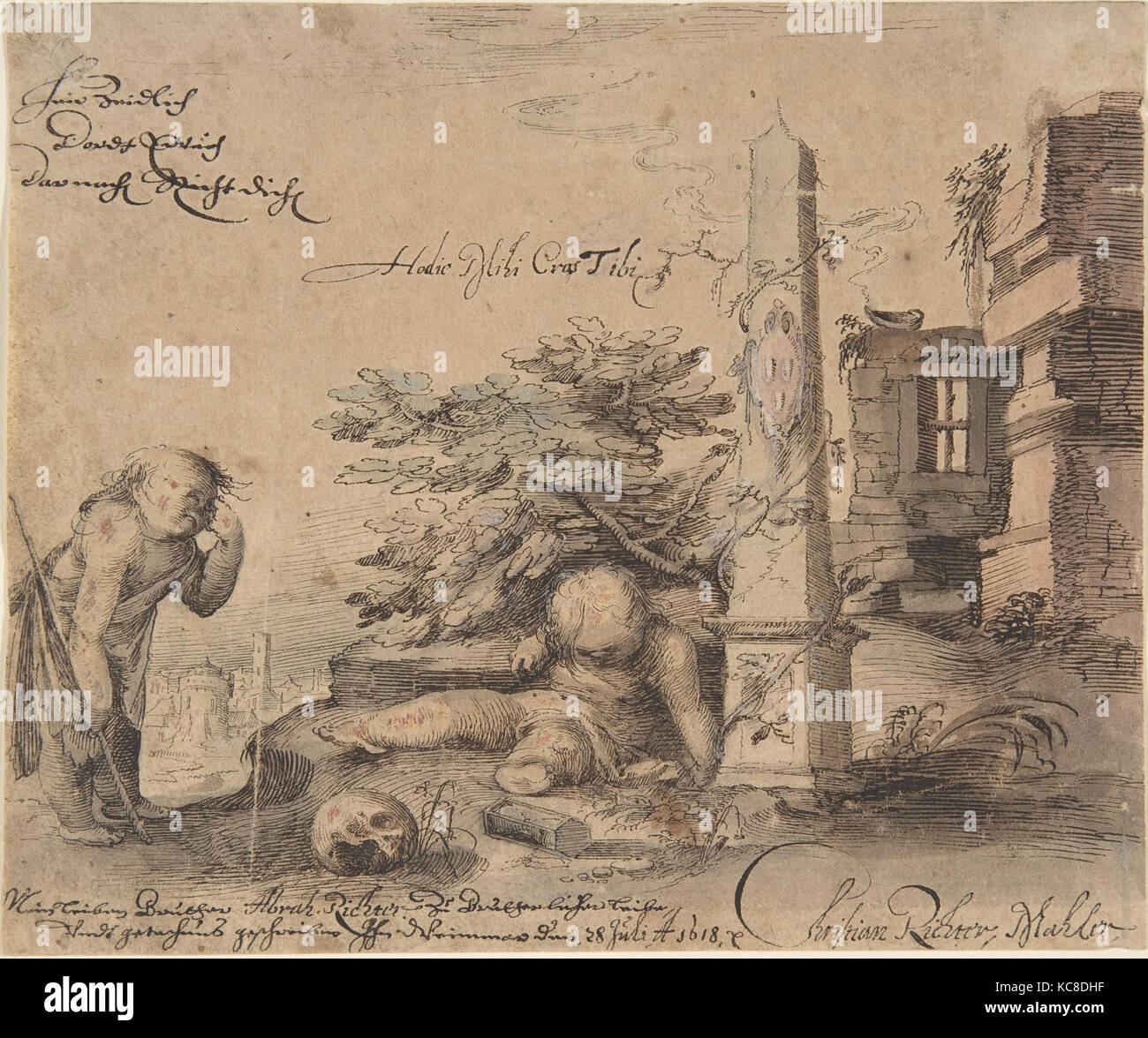 Allegory of the Transience of Life, Christian Richter, 1618 Stock Photo ...