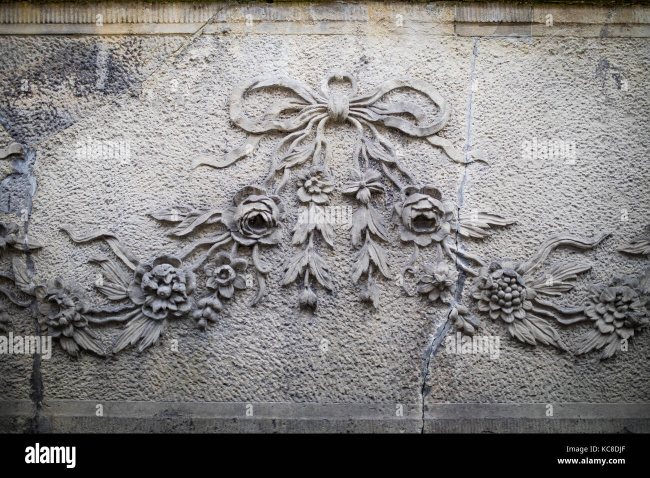 Ornaments, mouldings, gargoyle, low reliefs in a sandstone, granite ...