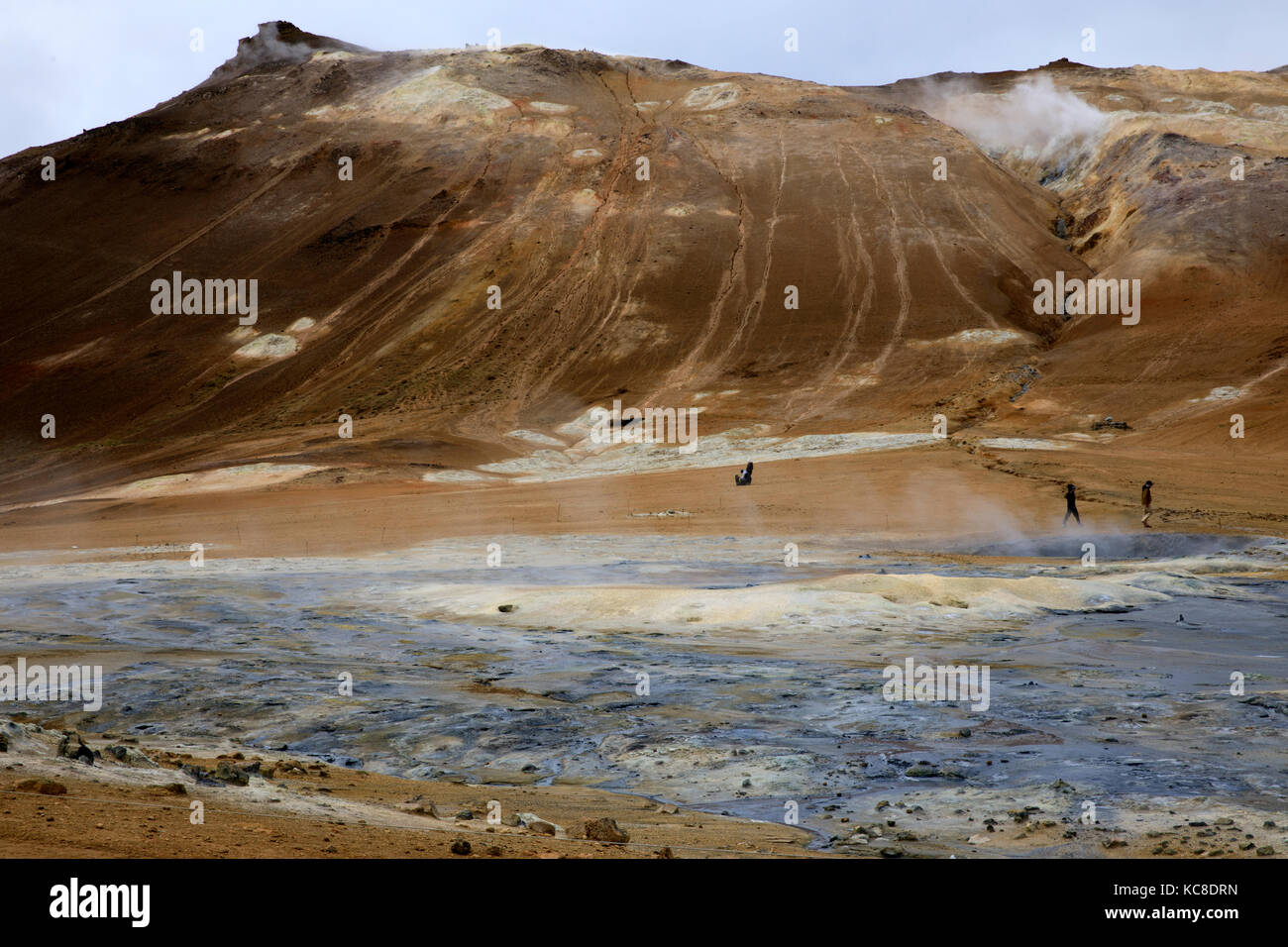 Hverir geothermal near Namafjall mountain, Myvatn Lake area, Iceland ...