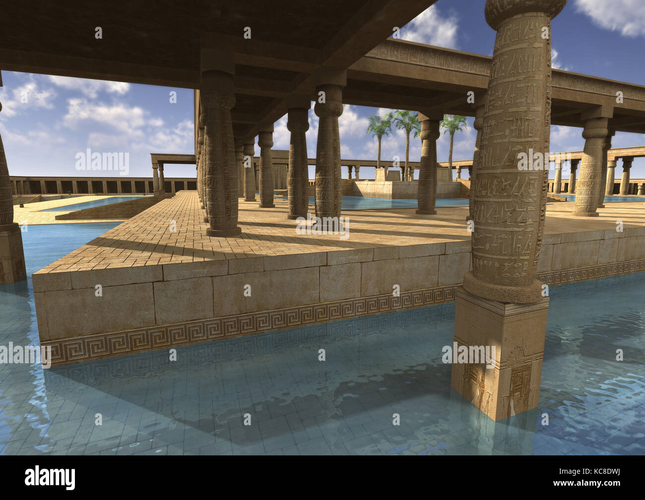 3d rendering ancient egyptian palace hi-res stock photography and ...