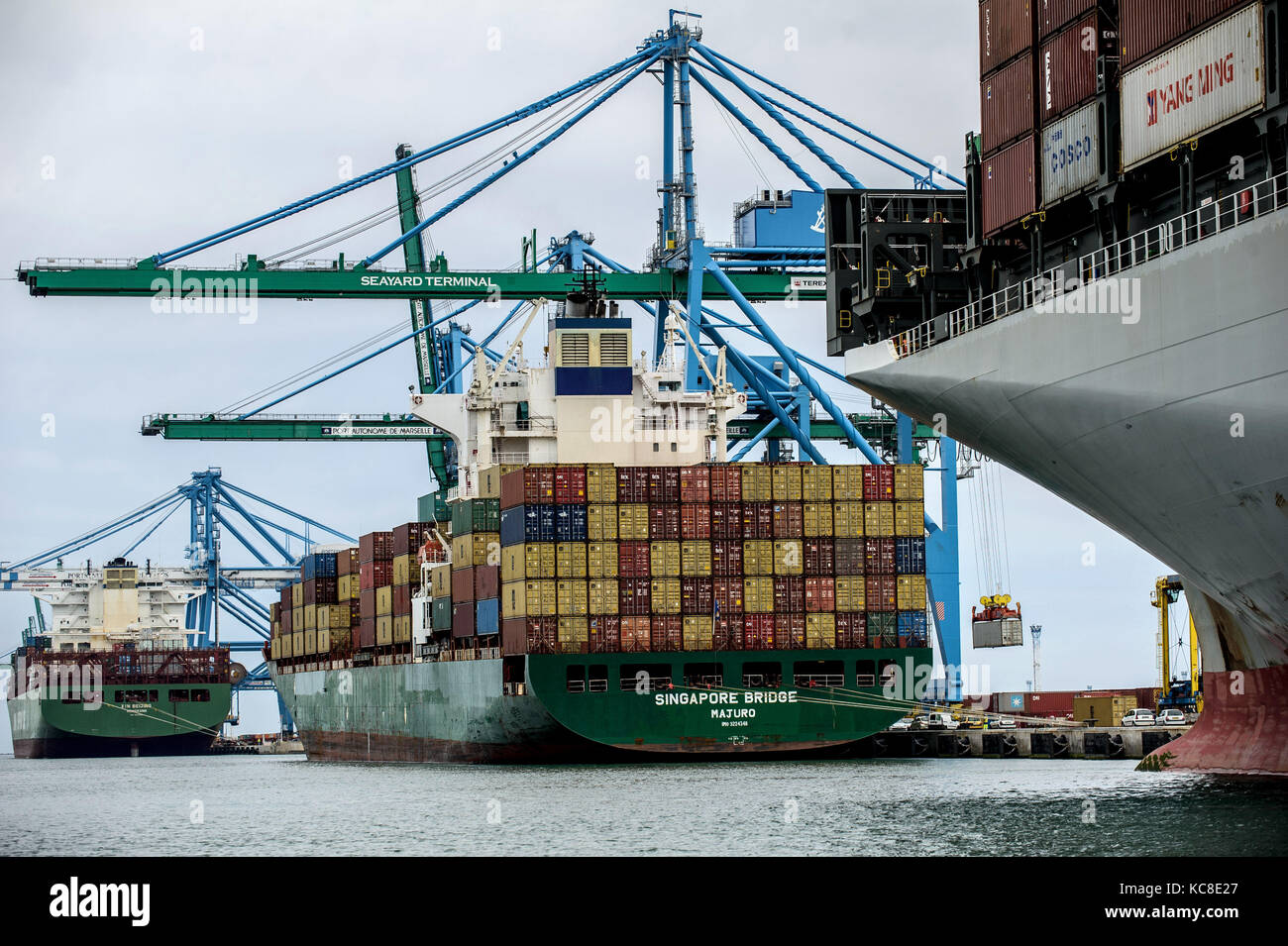 Fos-sur-Mer (south-eastern France). 2015/04/24. Or carrier terminal of ...