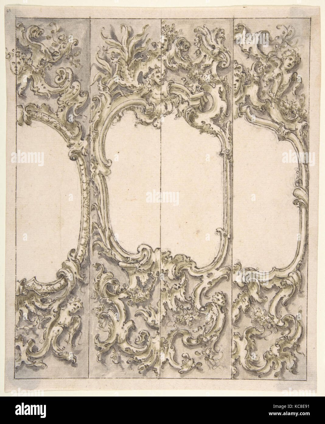 Half rococo cartouche hi-res stock photography and images - Alamy