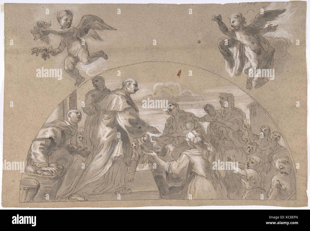 Saint Carl Borromäus, Melchior Steidl, late 17th–18th century Stock ...