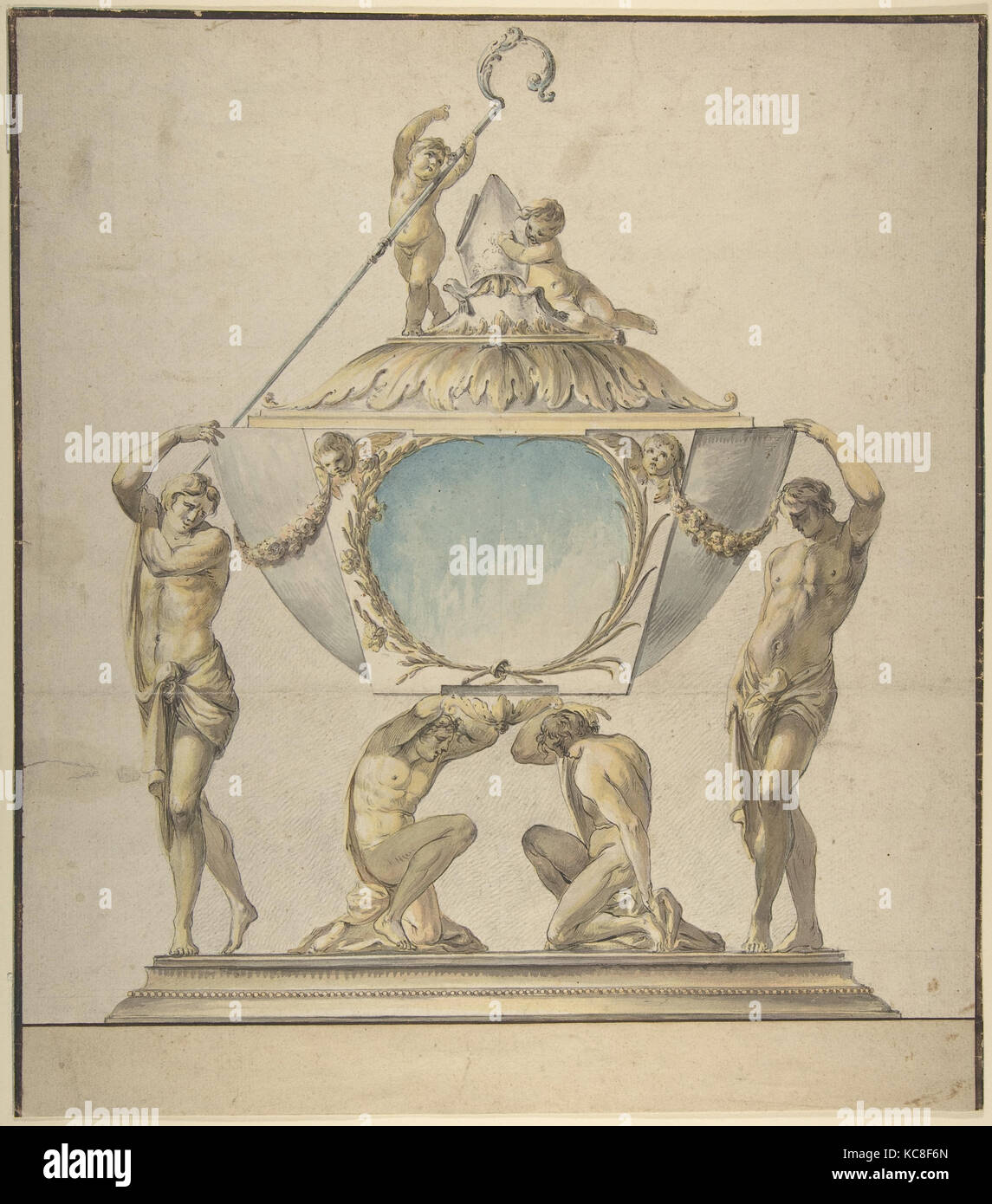 Design for a Gold and Silver Bishop's Reliquary, Luigi Valadier, late ...