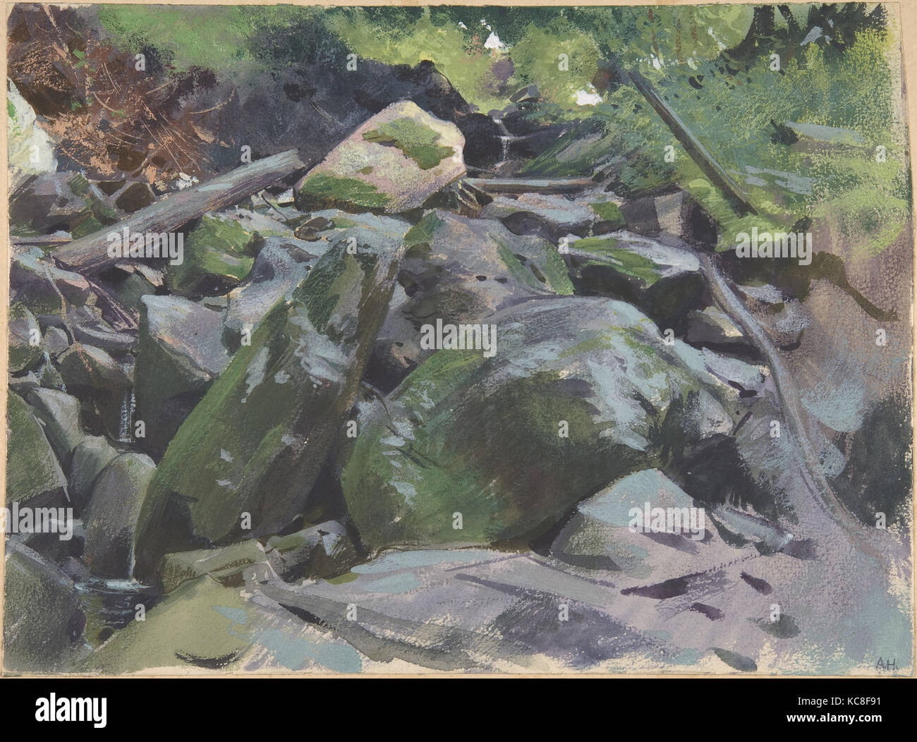 Landscape, Adolph Hirémy-Hirschl, late 19th–early 20th century Stock ...