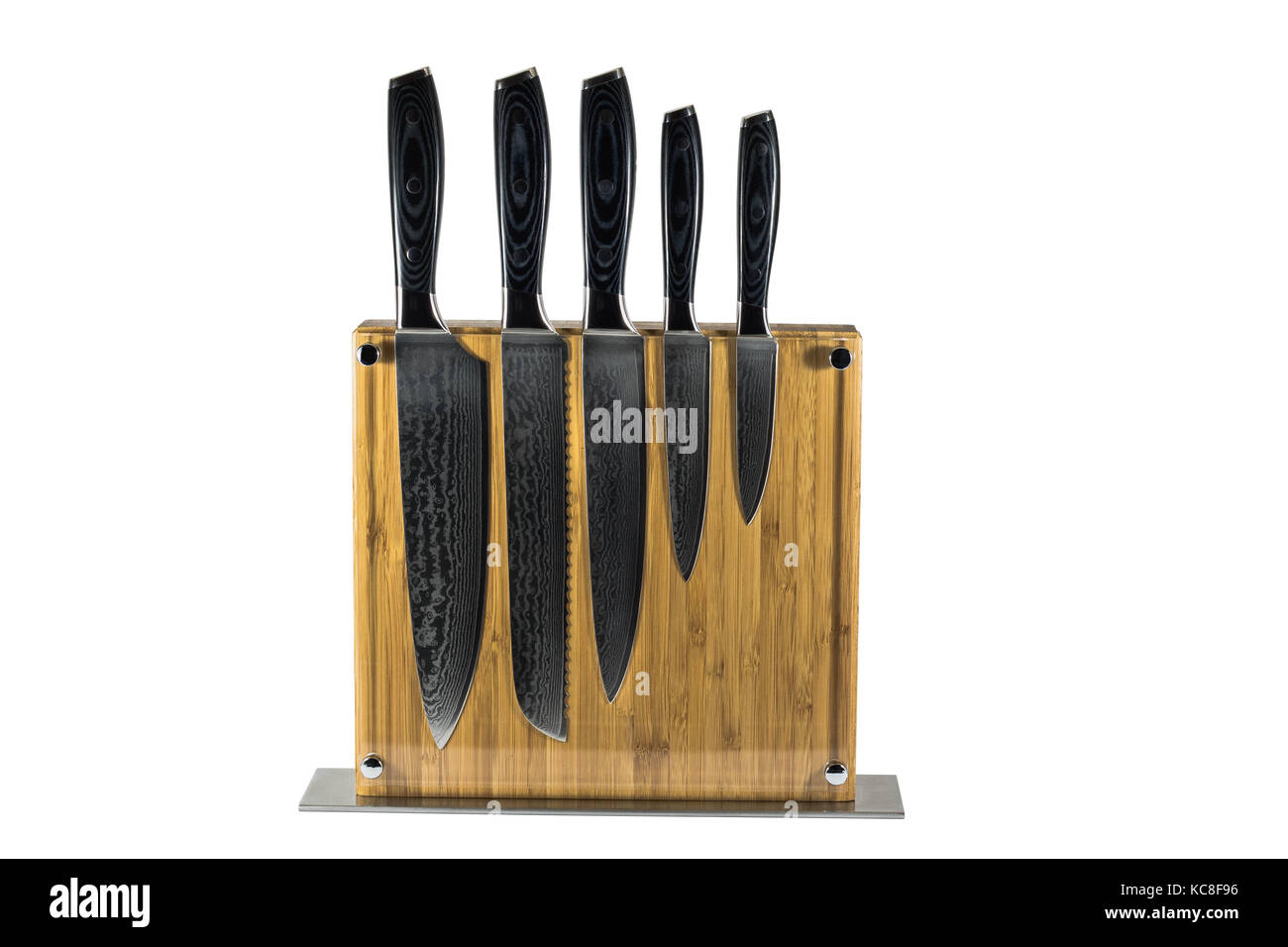 Damascus kitchen knife Cut Out Stock Images & Pictures - Alamy