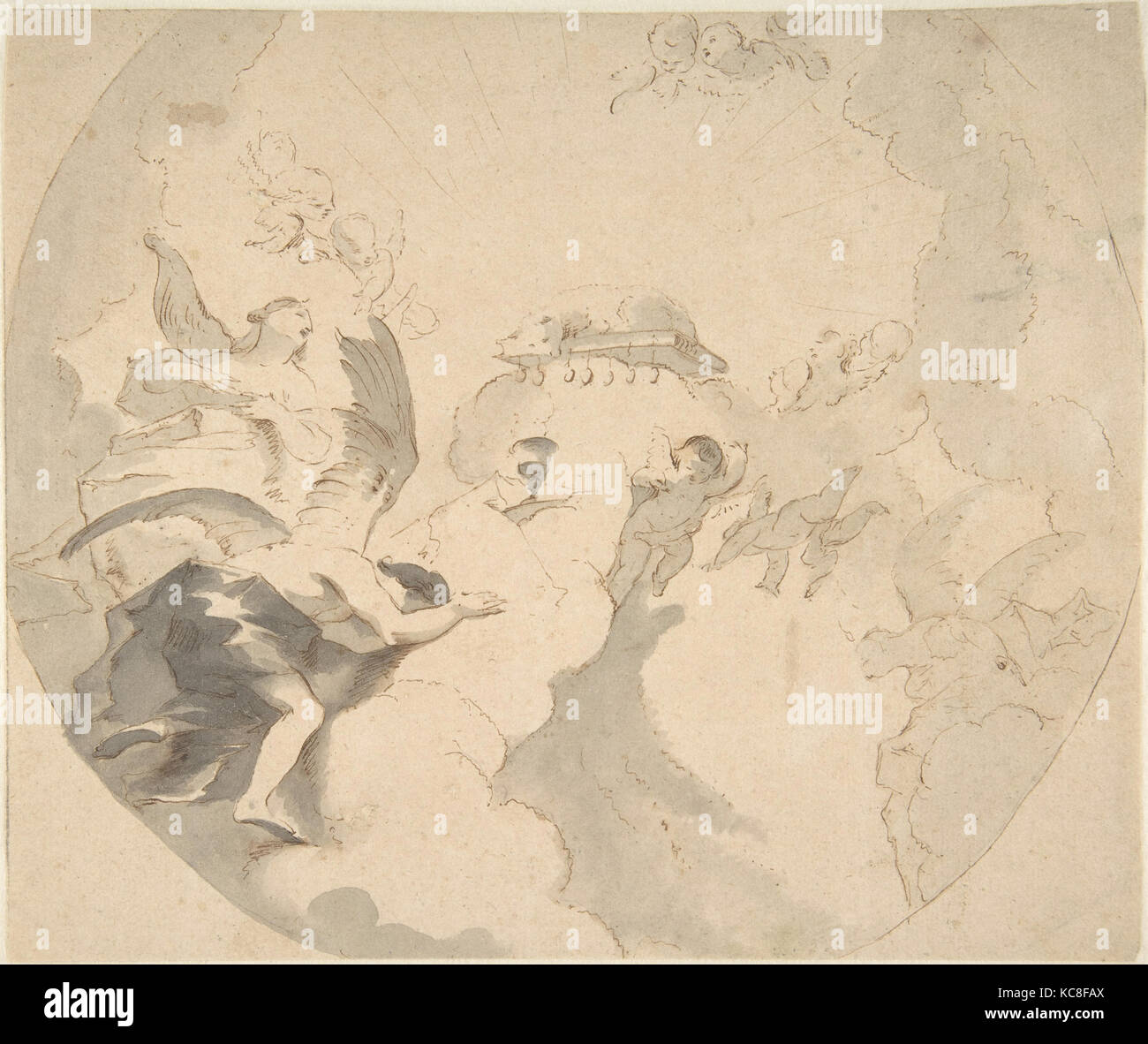 The Adoration of the Holy Lamb, Franz Anton Maulbertsch, 1724–96 Stock ...