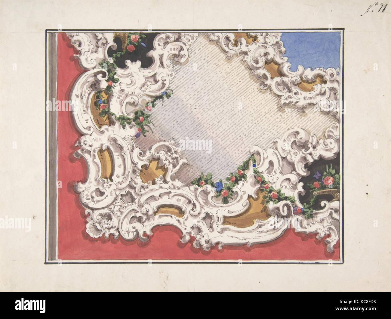 Design for a Ceiling, Anonymous, Italian, 19th century, 1800–1900 Stock ...