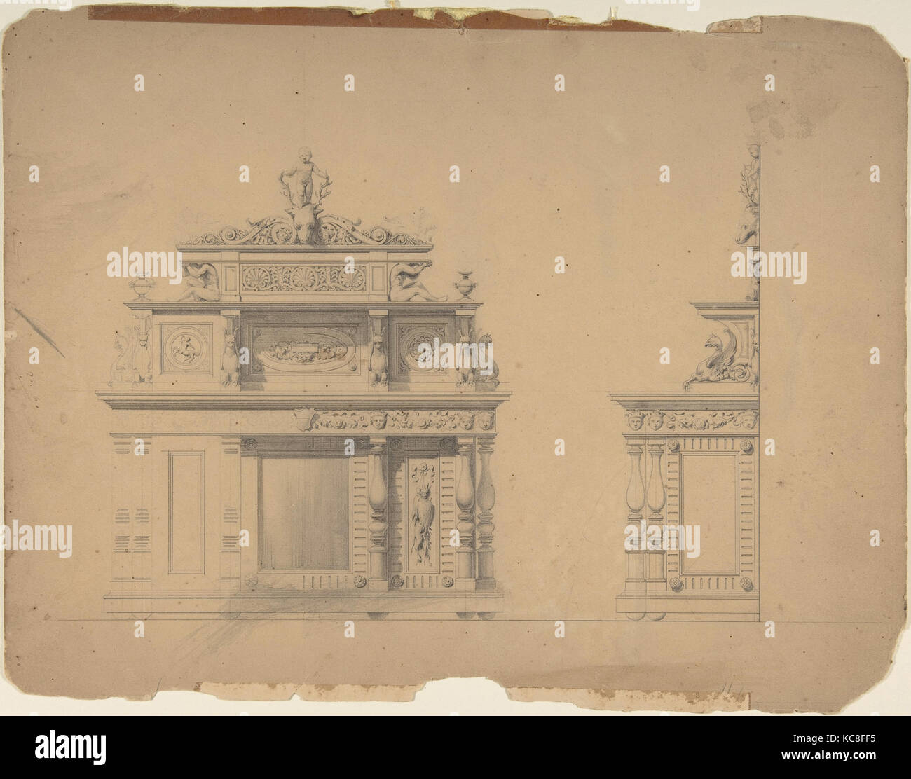 Furniture Designs, Anonymous, Italian, 19th century, 1800–1900 Stock ...