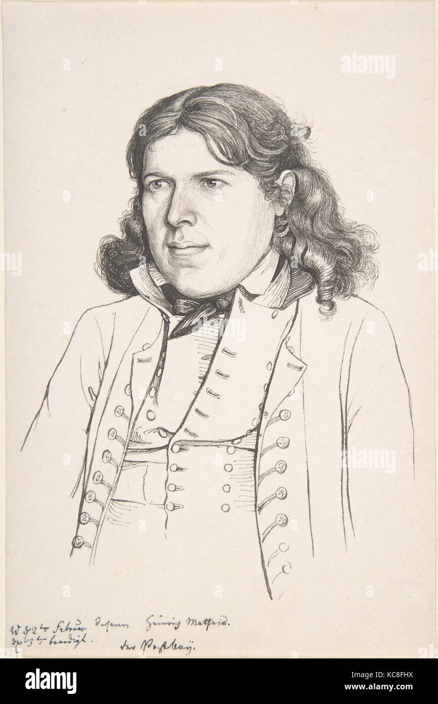 Portrait of the Postillion Johann Heinrich Matheis, Gerhardt Wilhelm ...